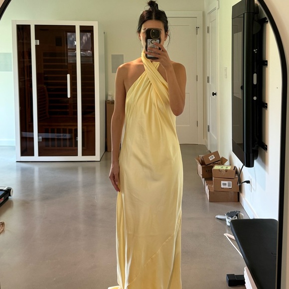 Show Me Your MuMu | Dresses | Show Me Your Mumu Pale Satin Yellow ...